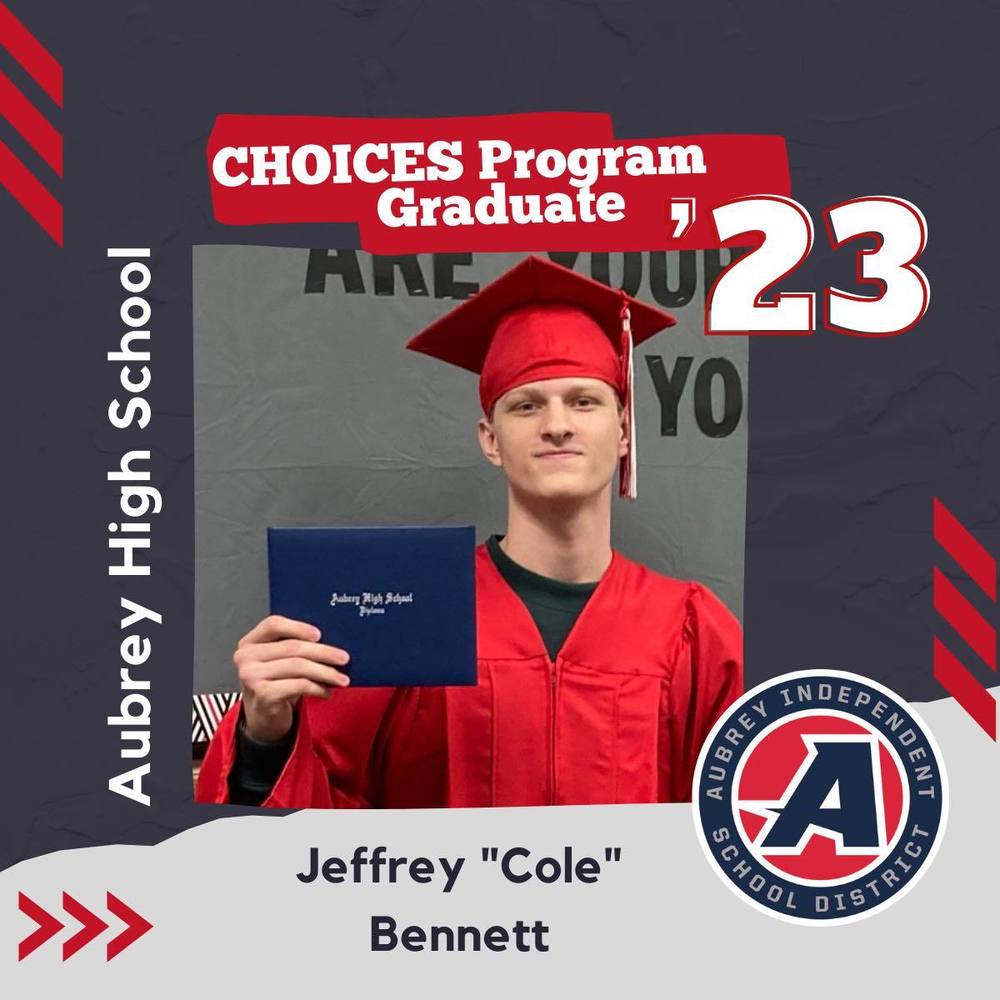 Congratulations, Jeffrey "Cole" Bennett! | Aubrey Middle School